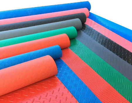 China Colorful coin rubber flooring roll 3-8mm thickness non slip 1-2m ...