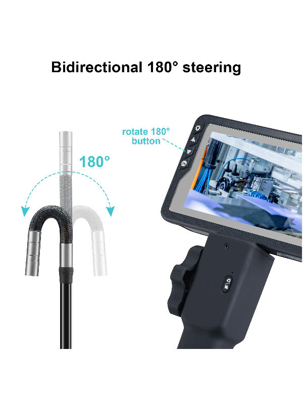 China RALCAM Two-way Articulating Borescope 8.5mm lens borescope 2 Mega ...