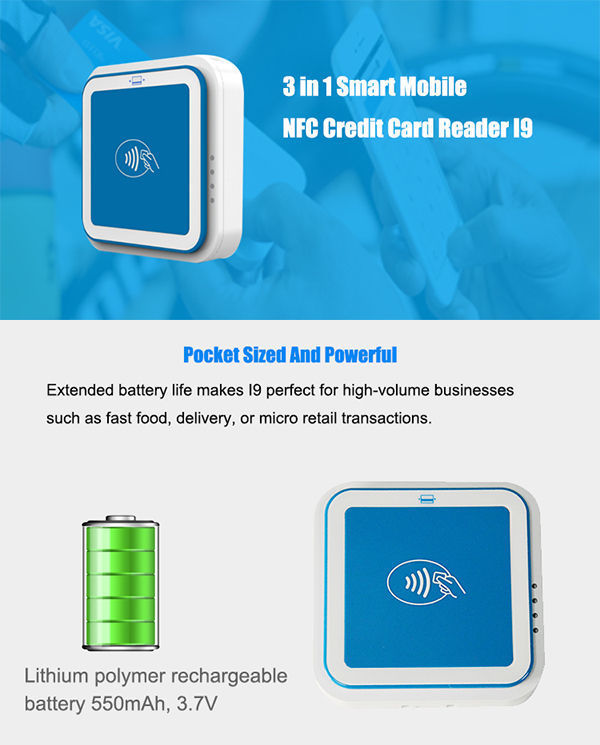 China Bluetooth NFC EMV 3 in 1 IC magnetic chip card reader writer ...