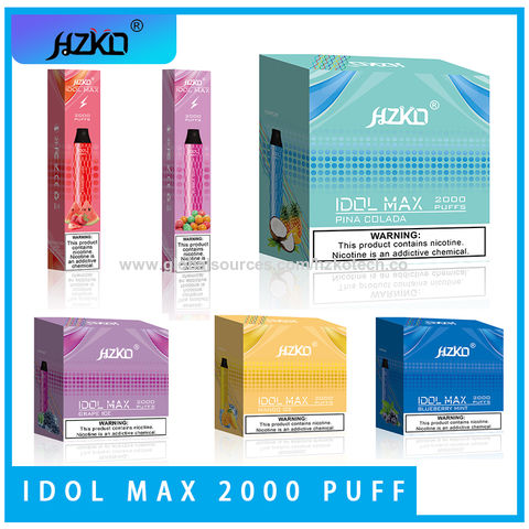 China HZKO IDOL MAX 2000PUFF Australian Most Hottest Disposable Vape ...