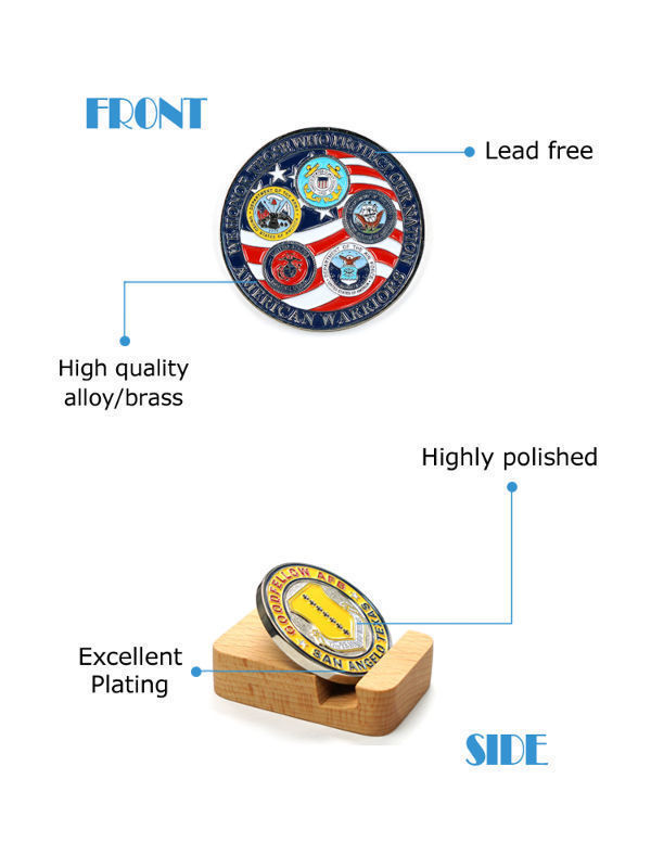 China Bottom Sandblasting with Stone Challenge Souvenir Coin on Global ...