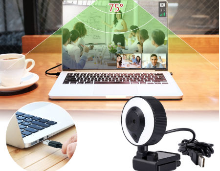 China LED Ring Light Webcam 4K USB Autofocus 2K 1080P Full HD Web ...