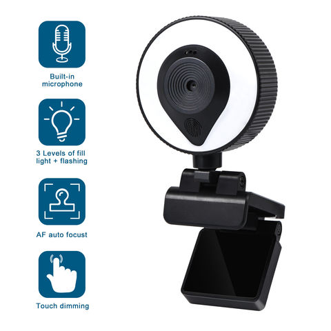 China LED Ring Light Webcam 4K USB Autofocus 2K 1080P Full HD Web ...