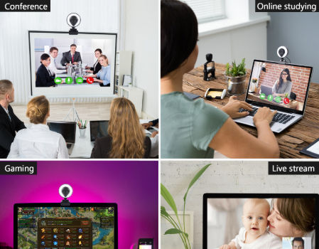 China LED Ring Light Webcam 4K USB Autofocus 2K 1080P Full HD Web ...