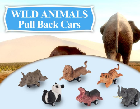 China Wild animals pull back cars easter egg toy car kid toy plastic ...