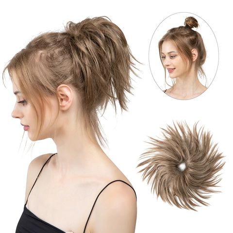 China Fake Hair Messy Bun Chignon Elastic Flexible Band Scrunchy ...