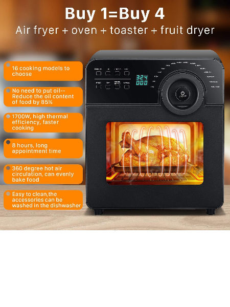 Redmond 2021 Premium electric air fryer AF526T for home, Air Oven Fryer ...