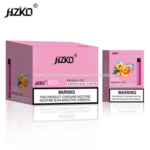 China Original Wholesale price HZKO IDOL 600puffs disposable electronic ...