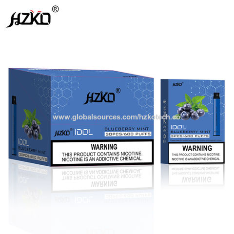 China Original Wholesale price HZKO IDOL 600puffs disposable electronic ...