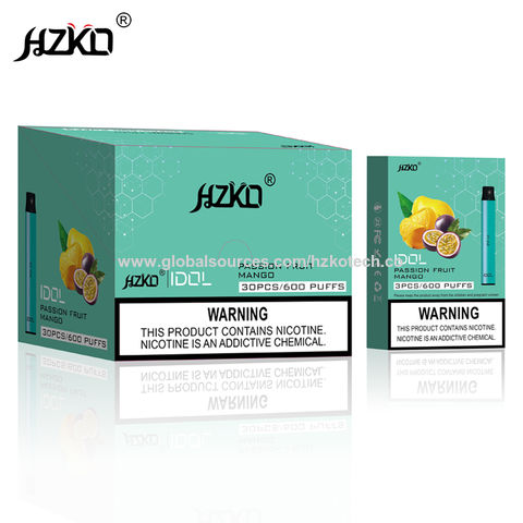 China Original Wholesale price HZKO IDOL 600puffs disposable electronic ...