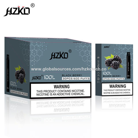 China Original Wholesale price HZKO IDOL 600puffs disposable electronic ...
