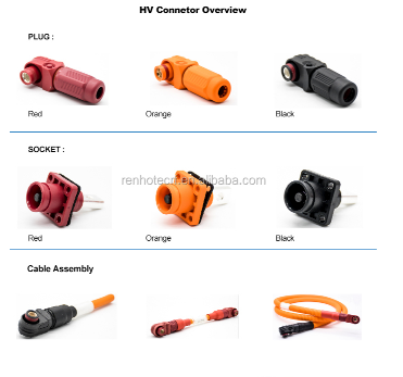 China HV 6mm of 1Pin Energy Storage 100A Cable Plug and Socket For ...