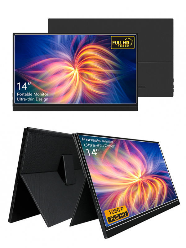 China 14" inch lcd monitor with full hd 1920*1080p super thin portable ...