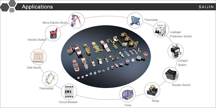 Electrical Contact PartsPrecious Metal Composites Contact stamping ...