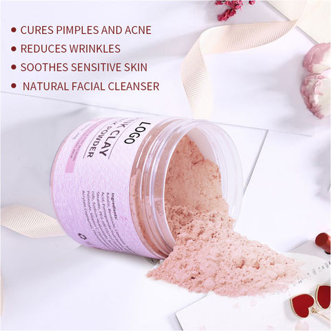 China Natural Rose Clay Soft Face Mask Powder Bentonite Facial ...