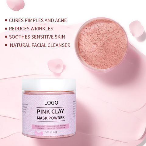 China Natural Rose Clay Soft Face Mask Powder Bentonite Facial ...