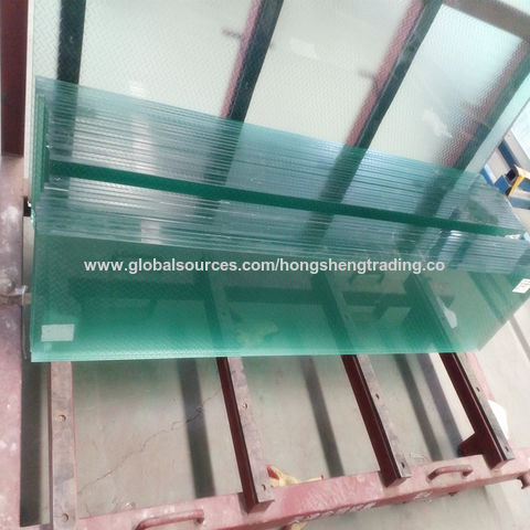 China Standard size exterior wall material 10 mm 12 mm tempered glass ...