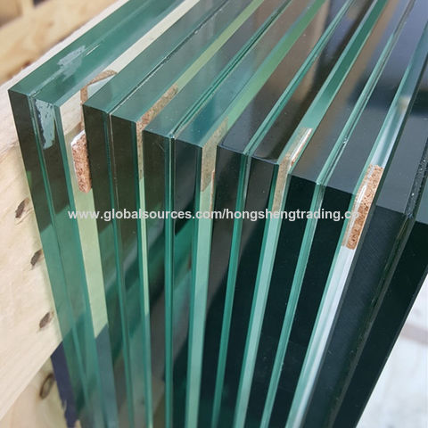 China Standard size exterior wall material 10 mm 12 mm tempered glass ...