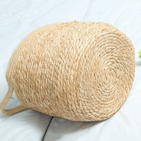 China Customize High quality natural cattail and jute storage basket ...