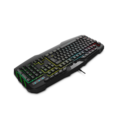 China Wired Membrane Keyboard Rainbow Wave Backlit Multimedia Keyboard ...