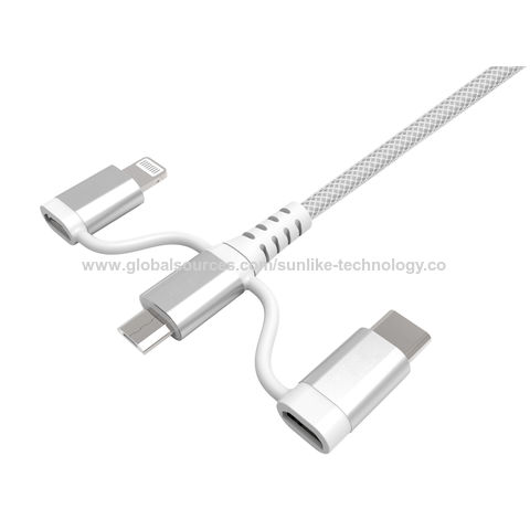 China 3 in 1 MFi certificated lightning cable on Global Sources,MFi ...