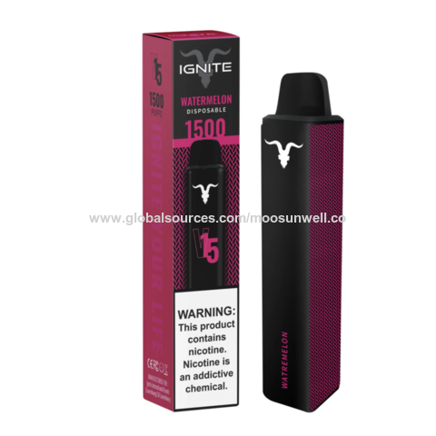 China IGNITE V15 Authentic Disposable Vape 1500Puffs 5% NIC Electronic ...
