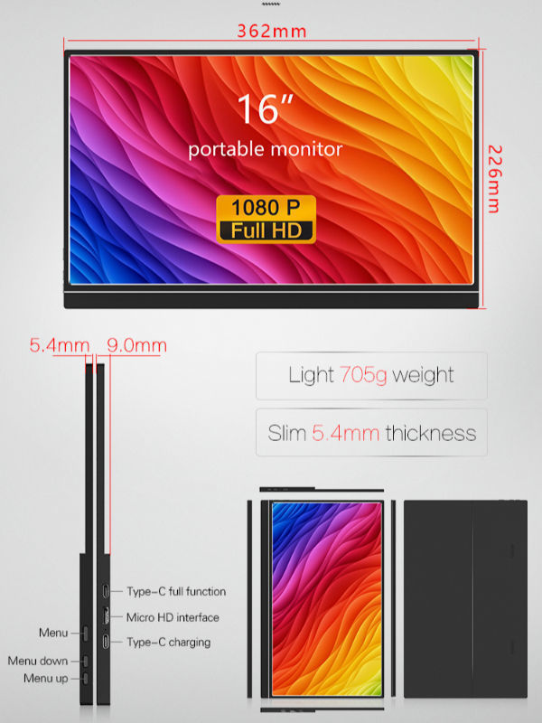 China China suppliers 16 inch 1080p lcd widescreen monitor led ...