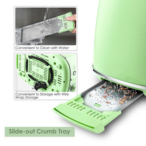 China In stock 2 slice retro stainless steel toaster high class ...