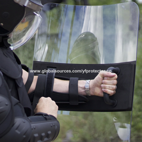 China PC material self defense stab proof riot control shield,police ...