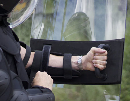 China PC material self defense stab proof riot control shield,police ...