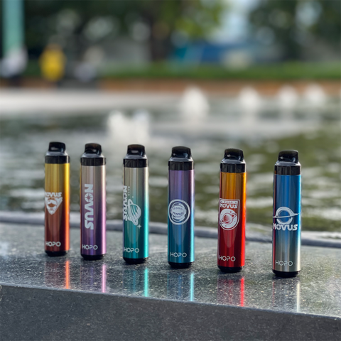China HOPO NOVUS 8mL double cotton coil disposable vape device on ...