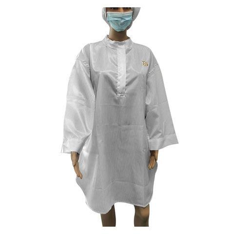 China Cleanroom ESD Smock Anti Static Garments Safety Apparels ...
