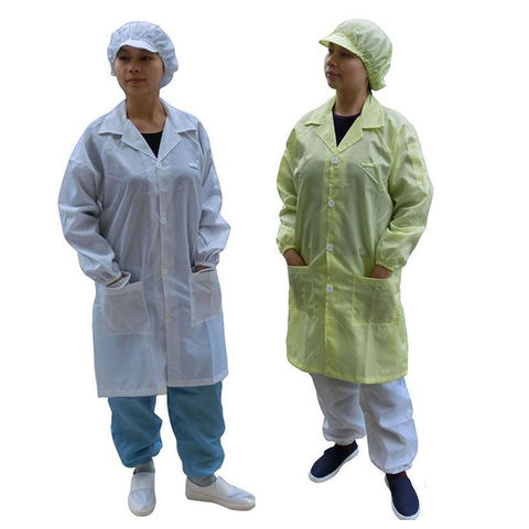 China Cleanroom ESD Smock Anti Static Garments Safety Apparels ...