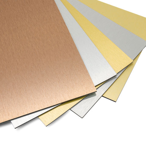 China Brushed Finish Silver/Golden/Copper Aluminum Composite Panel on ...