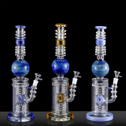 China Smoking water glass bong 16″ Swiss Donut Orb Perc Water Pipe ...