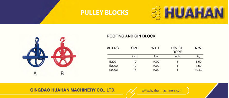China Steel Roofing and Gin Block in Construction Area, Pulley Blocks ...