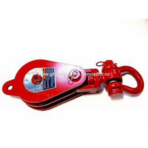 China Red Snatch Block with Swivel Eye, Pulley Blocks, Sized from 3 to ...