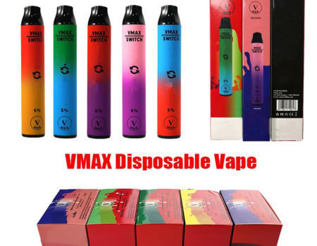 Vmax Switch disposable electronic cigars,5% salt nicotine 1800 Puffs ...