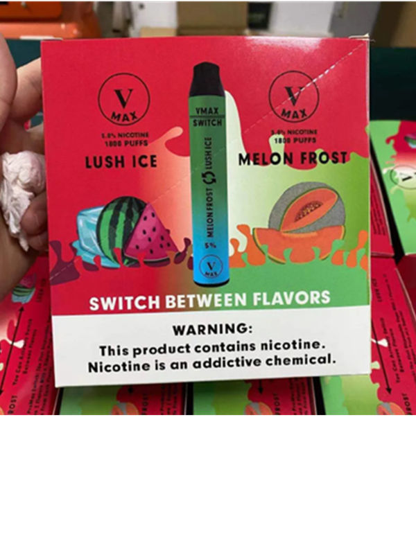 Vmax Switch disposable electronic cigars,5% salt nicotine 1800 Puffs ...
