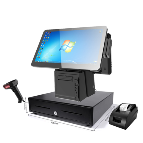 China LIF 15" all in one touch screen POS machine with printer on ...