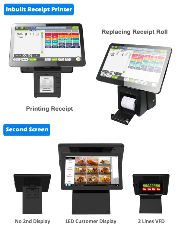 China LIF 15" all in one touch screen POS machine with printer on ...