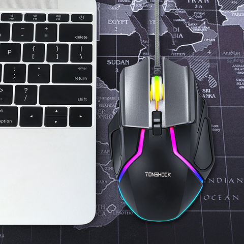 China Programmable DIY Magnetic Flank Mouse Wired 8D Gaming Mouse LED ...