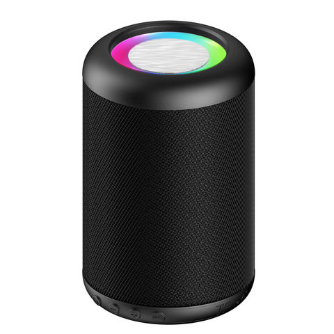 China Wireless RGB stereo mini speaker with fabric material IPX4 ...