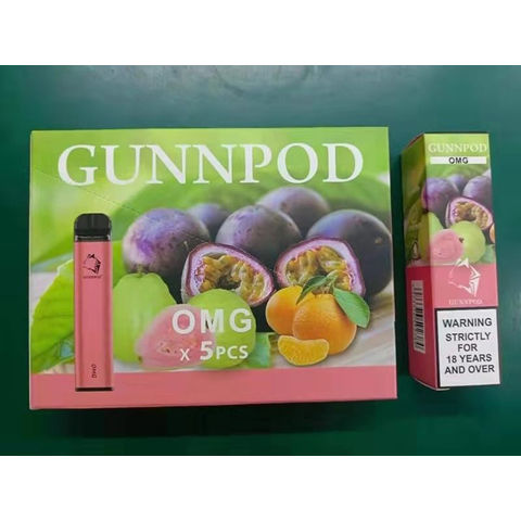 China 2000 puffs disposable e-cigarette Gunnpod vape pen pod device on ...