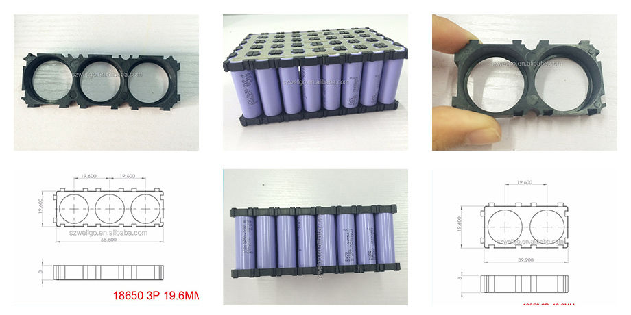 China Holder Spacer Soldering 18560 Cell Tray Organizer Pack Contact ...