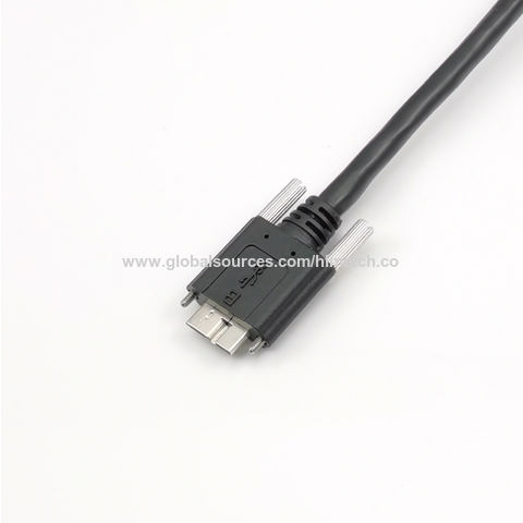 China USB 3.0 camera cable full speed 5Gbps A to Micro B Screw Lock on ...