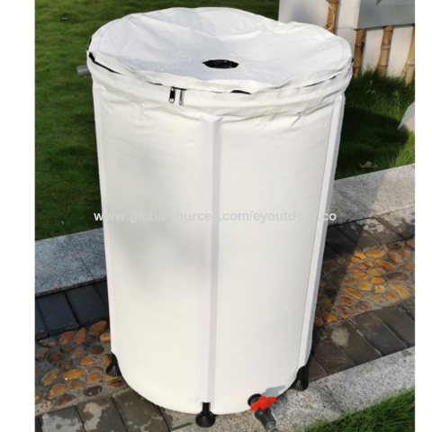 China Outdoor rainwater collection and storage bucket PVC folding water ...