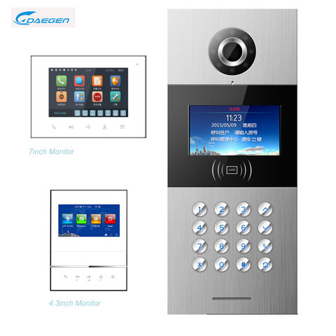 China TCP IP Video Doorphone wired Video Intercom System for Building ...