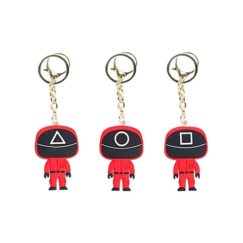 China 3d Squid Game Keyring Figures Key Ring Pendant other key chains ...