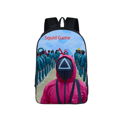 China Customized Polyester Bag Print Student Schoolbag Squid Game ...